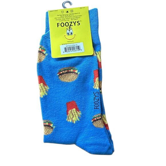 Foozys | Underwear & Socks | Foozys Blue Food Themed Burgers Fries Crew ...